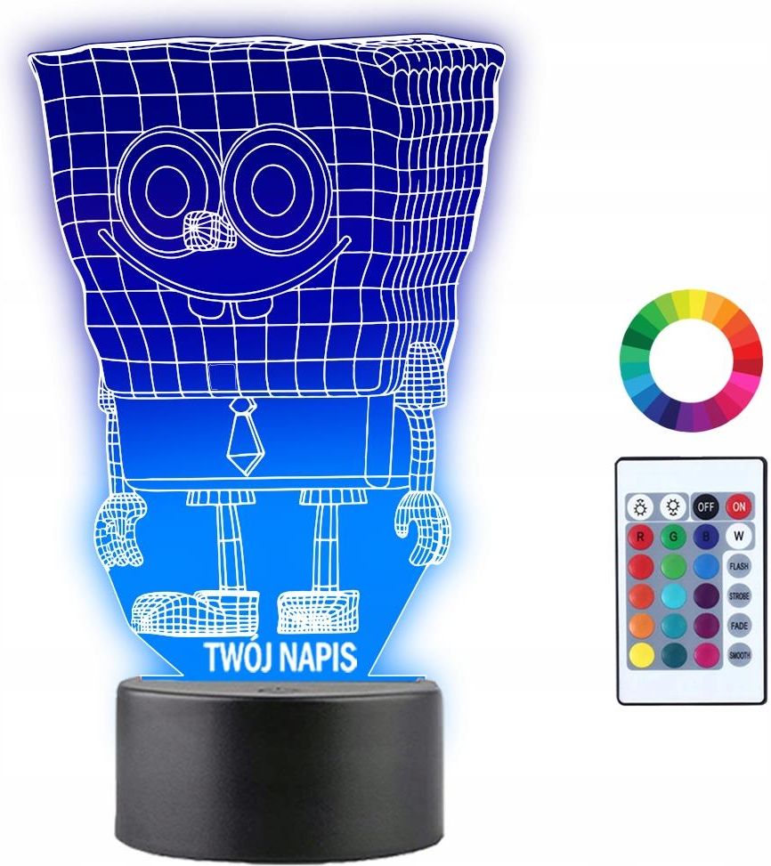 Plexido Lampka Nocna 3D Led Spongebob Imię Grawer - Ceny i opinie ...