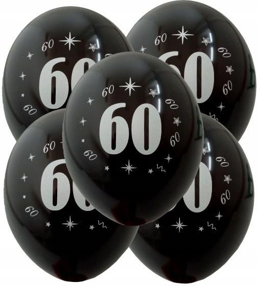 Balony Zestaw Na 60 Urodziny 60 Rocznica Ślubu Gody Konfetti - Ceny i ...