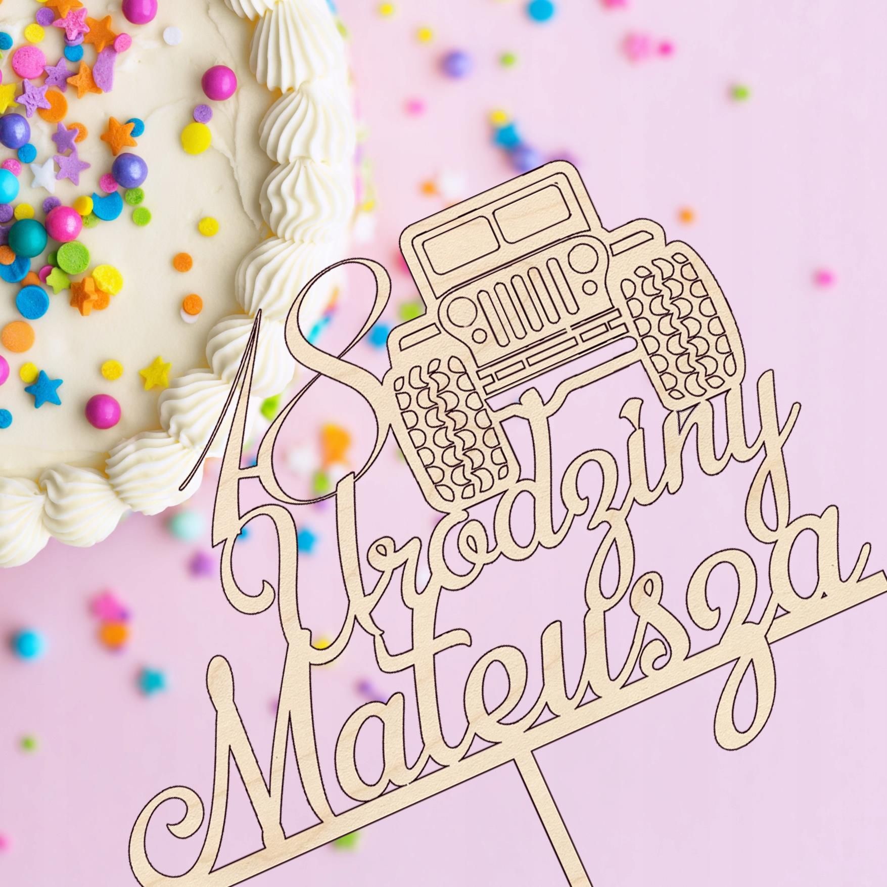 Decortrend Personalizowany Topper Na Tort Urodzinowy Samochód - Ceny i ...