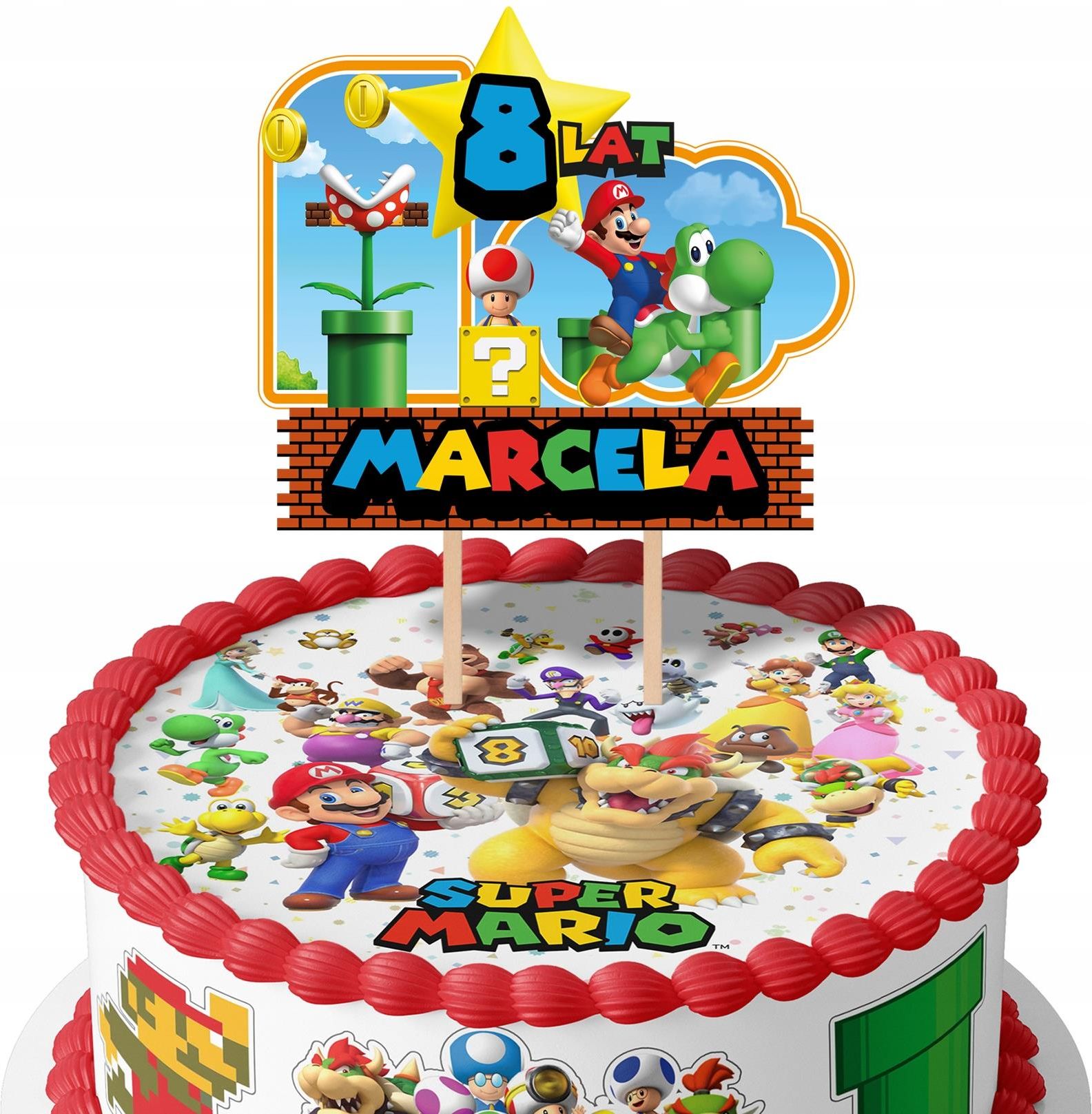 World Case Topper Urodzinowy Na Tort Mario Imię Wiek - Ceny i opinie ...