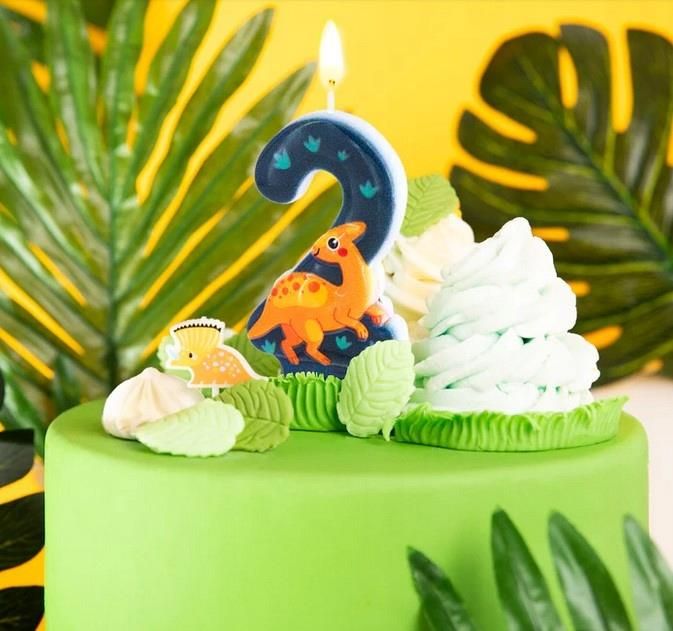 Partypal Świeczka Na Tort Dinozaur Cyfra 2 Urodziny - Ceny i opinie ...