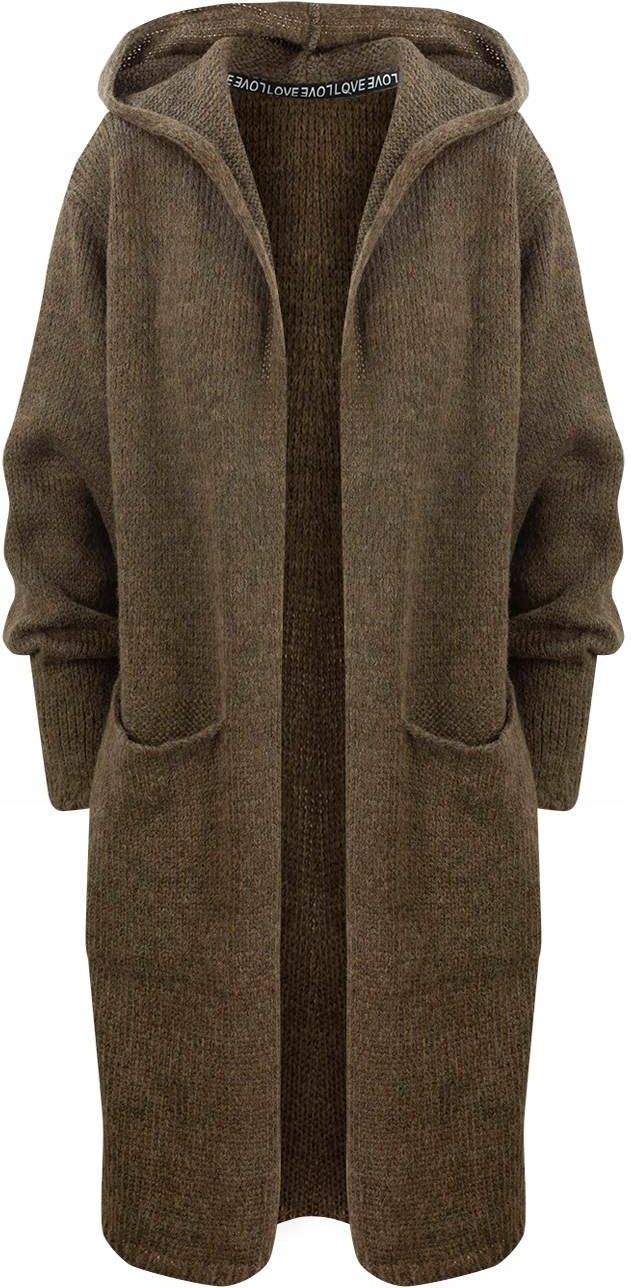 Modny długi gruby sweter kardigan oversize unisize - Ceny i opinie ...