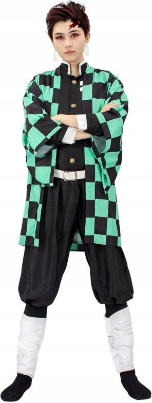 Hopki Strój Kostium Demon Slayer Manga Tanjirou Kamado Anime Cosplay S ...