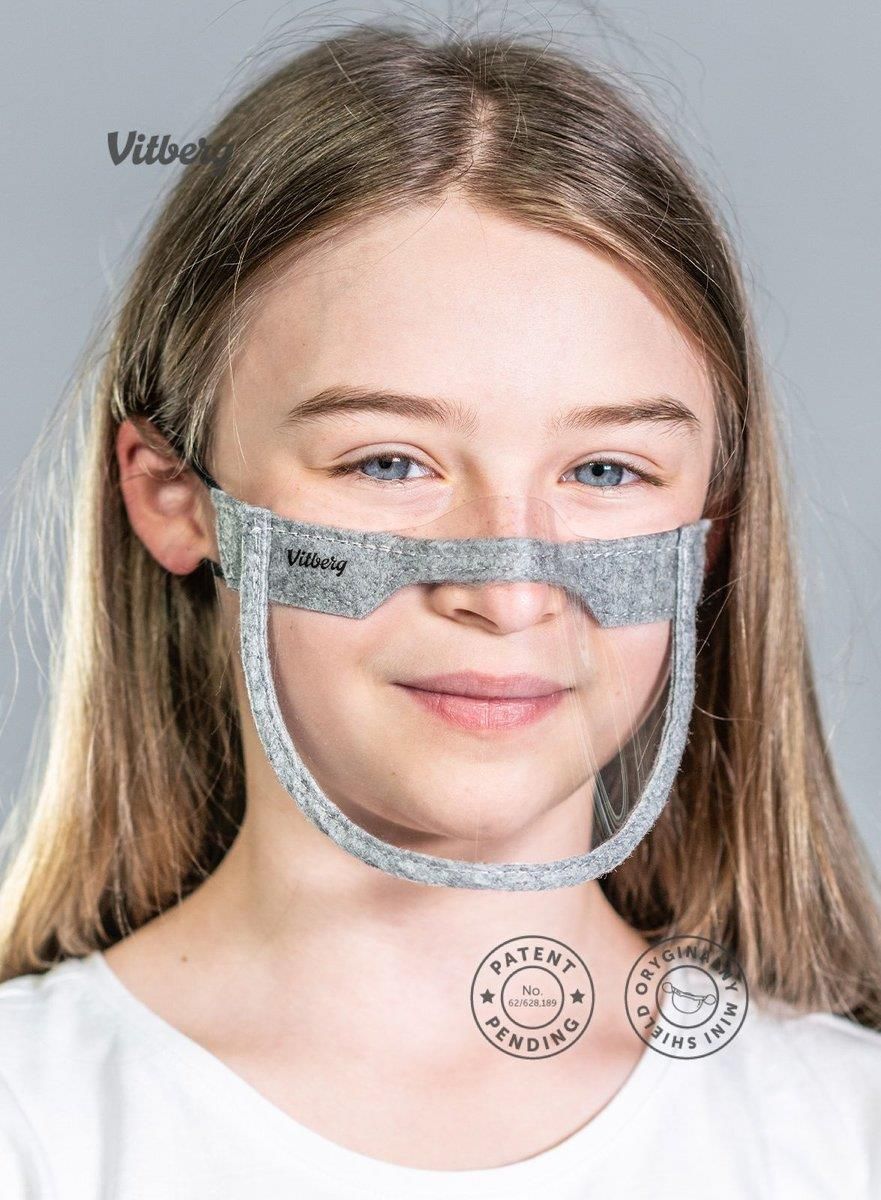 Vitberg, Mini Shield, maseczka rozmiar KIDS, 2 szt. + etui (bez zadruku ...