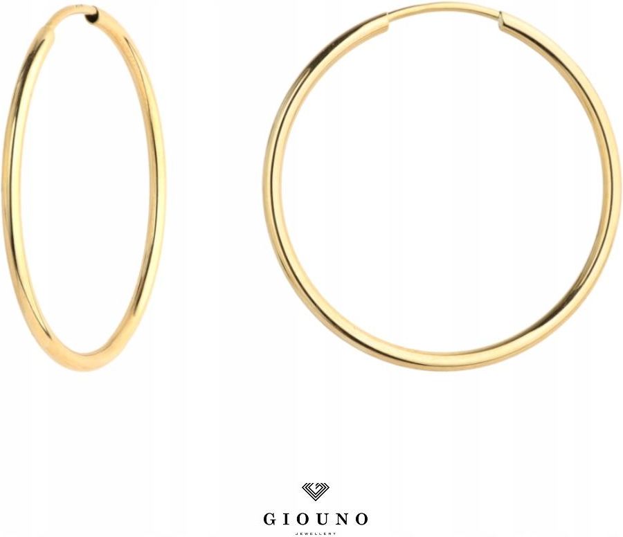 Giouno Jewellery Kolczyki złote 585 koła 4,2 cm - Ceny i opinie - Ceneo.pl