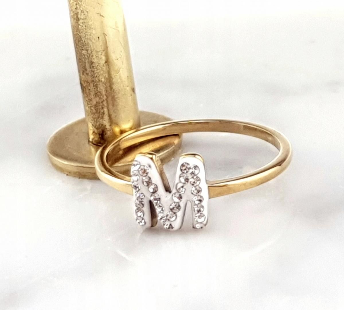 Xuping 0192 Pierścionek 18,30mm złoty stal chirurgiczna - Ceny i opinie - Ceneo.pl