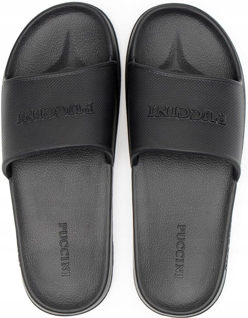 Klapki Męskie Czarne Puccini r. 42 KL2302 1 42 - Ceny i opinie - Ceneo.pl