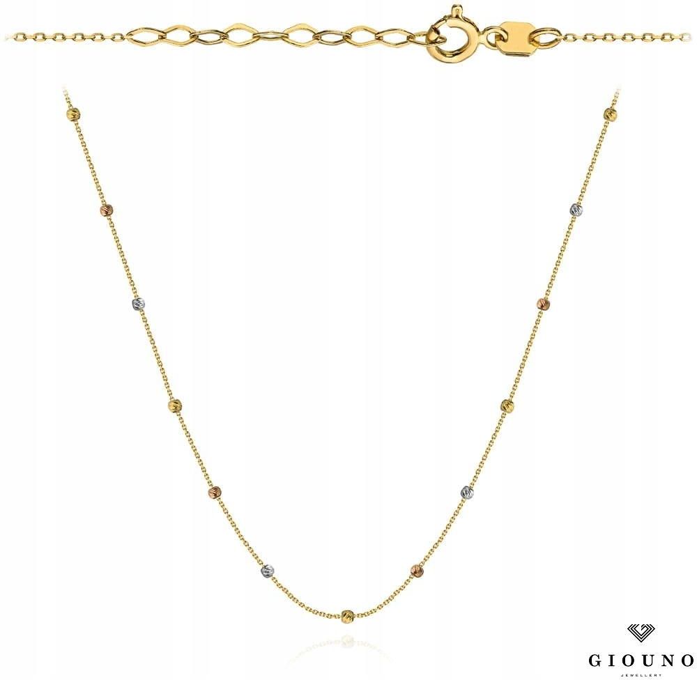Giouno Jewellery Naszyjnik złoty 585 kulki trzy 37+3cm - Ceny i opinie ...