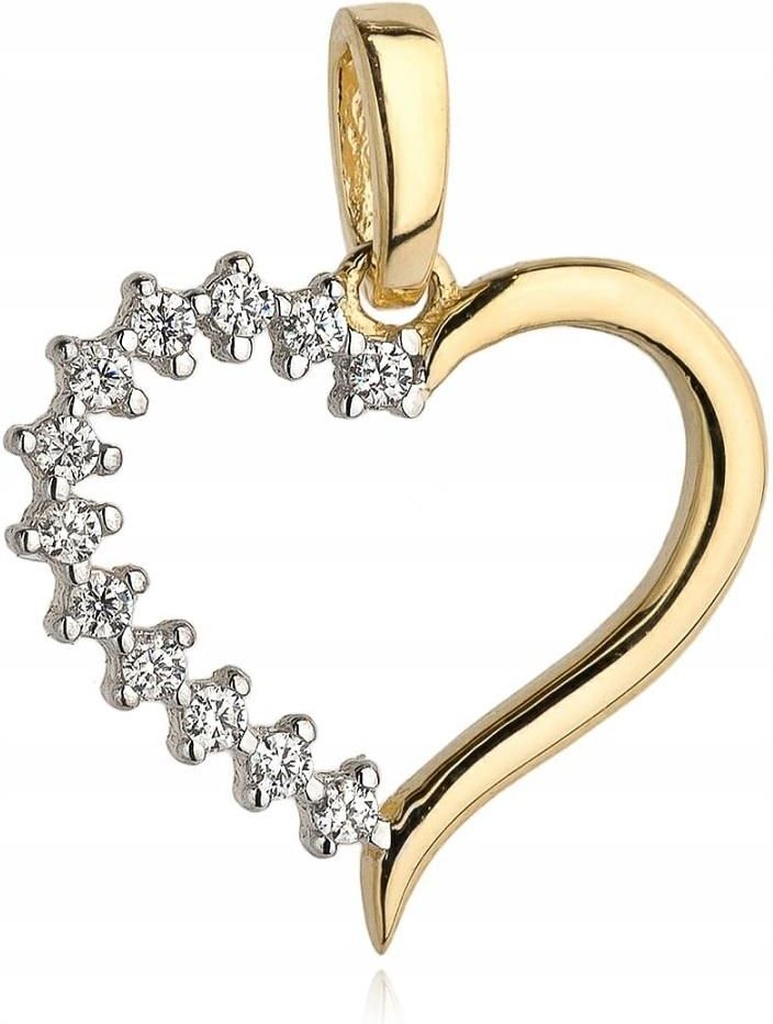 Giouno Jewellery Złota zawieszka 585 serduszko z cyrkoniami - Ceny i opinie - Ceneo.pl
