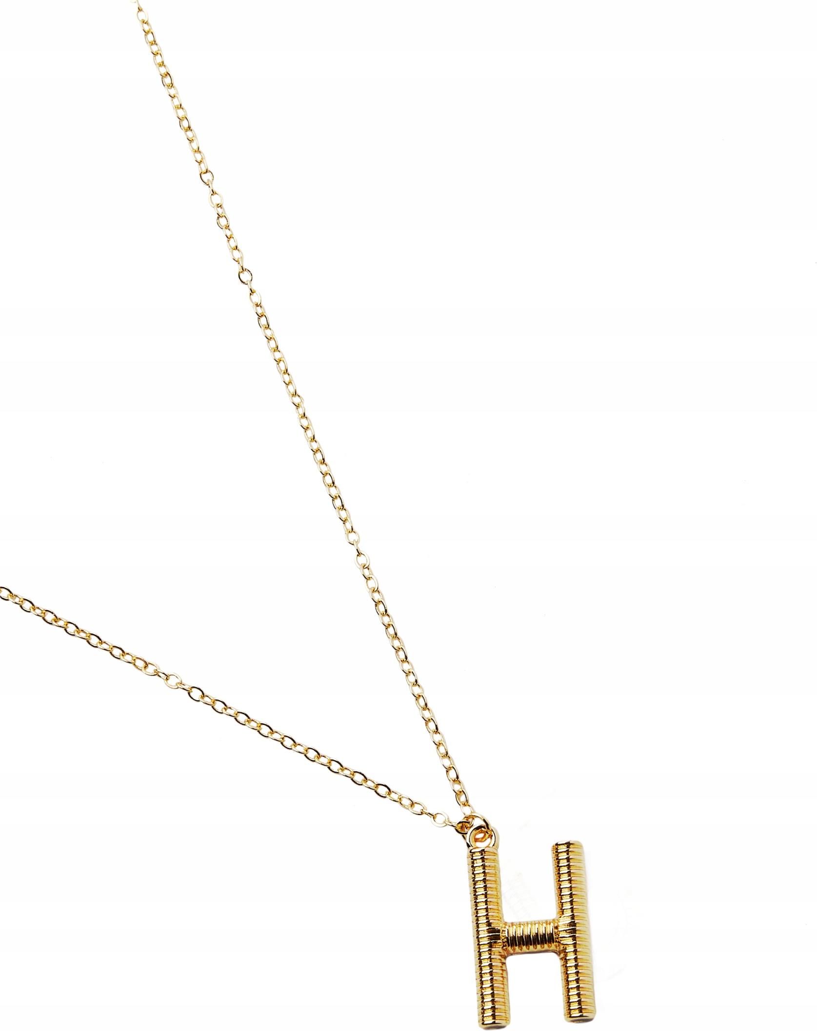 Naszyjnik łańcuch z zawieszką w kształcie litery H - Ceny i opinie ...