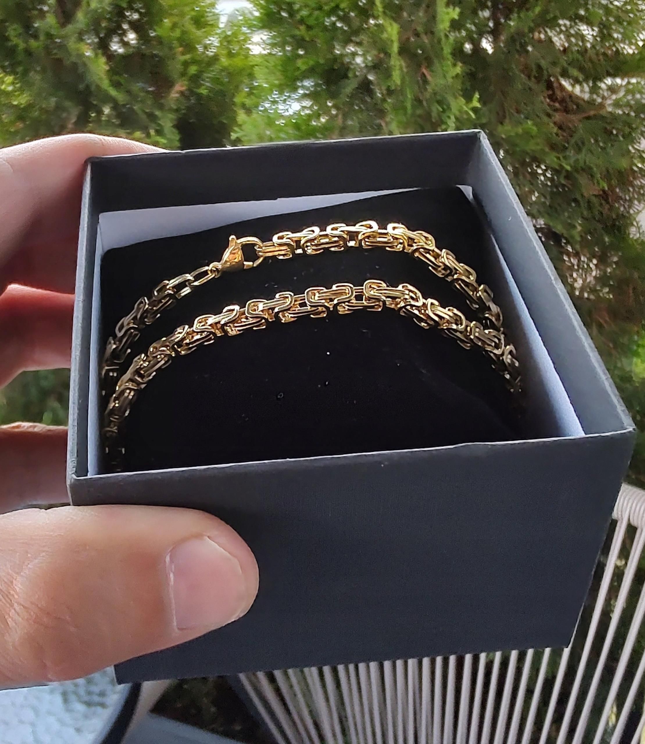 Złoty łańcuch splot królewski Stal - Ceny i opinie - Ceneo.pl