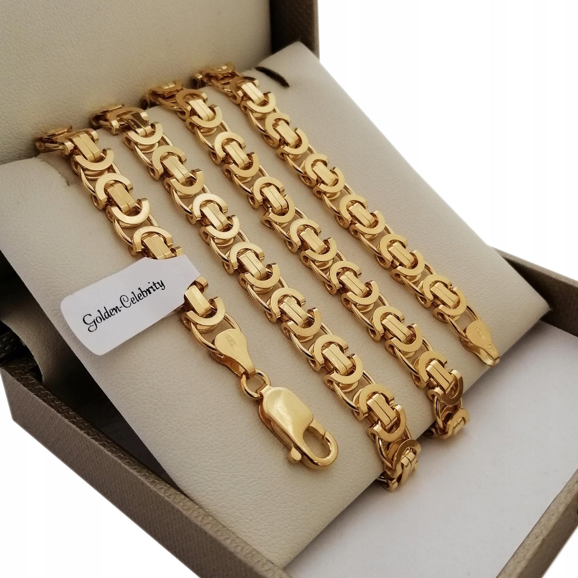 Męski Złoty Łańcuszek Splot Królewski 925 Grawer - Ceny i opinie - Ceneo.pl