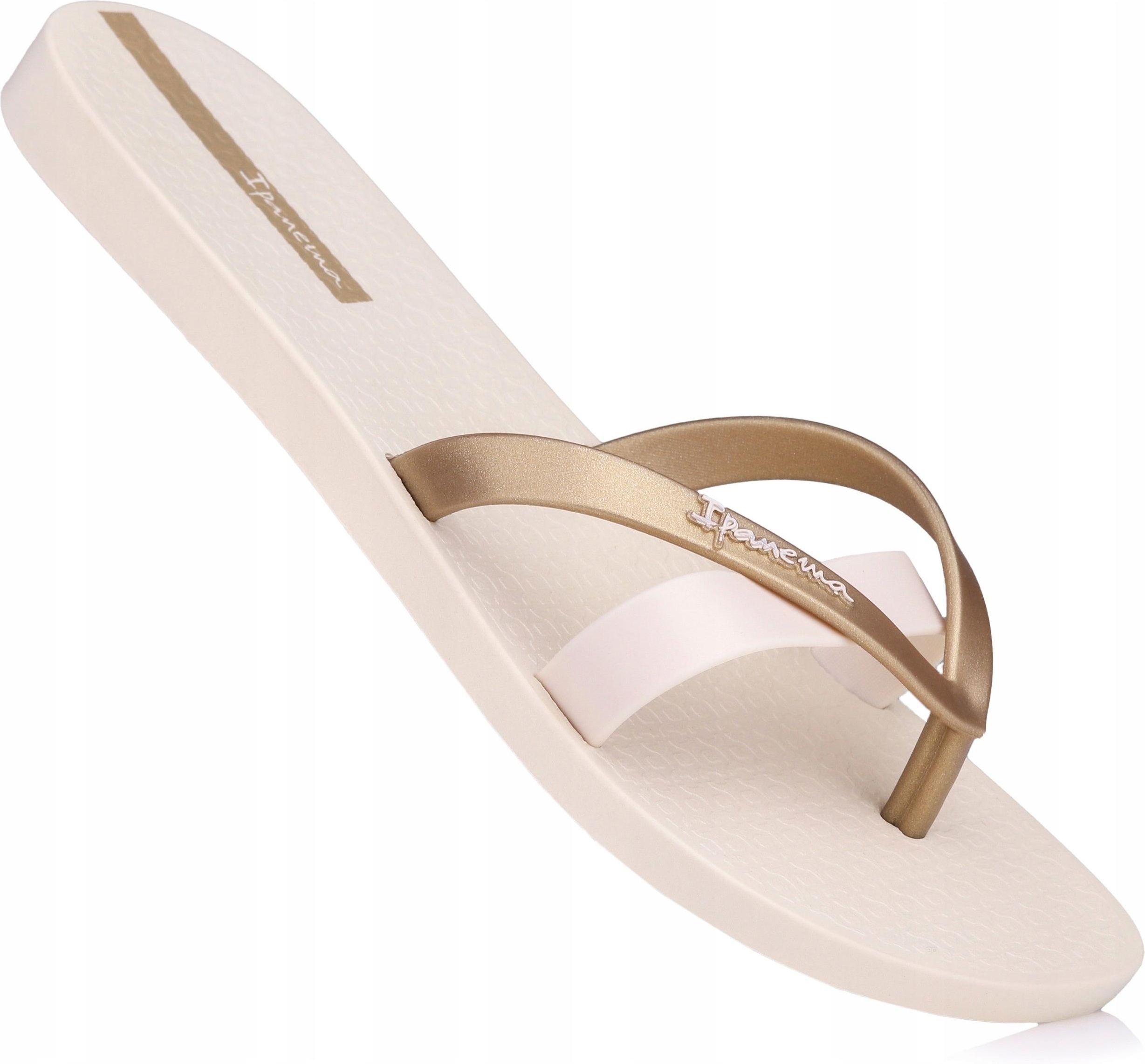 Japonki damskie Ipanema Kirei Fem Beige/gold - Ceny i opinie - Ceneo.pl