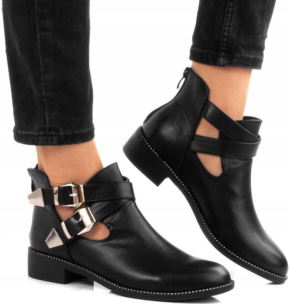 Botki Z Wycięciami Czarne Kienna 39 - Ceny i opinie - Ceneo.pl