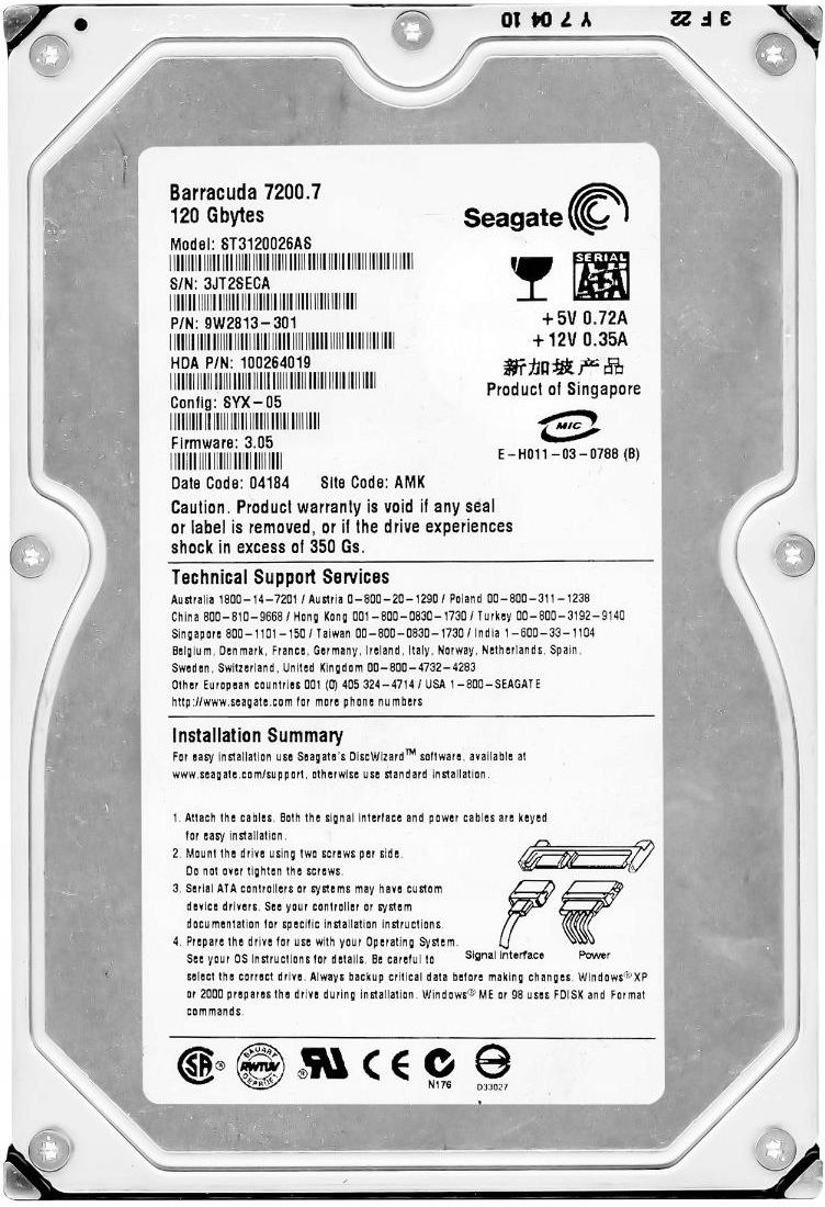 Dysk twardy Seagate BARRACUDA 7200.7 120GB (ST3120026AS) - Opinie i ...