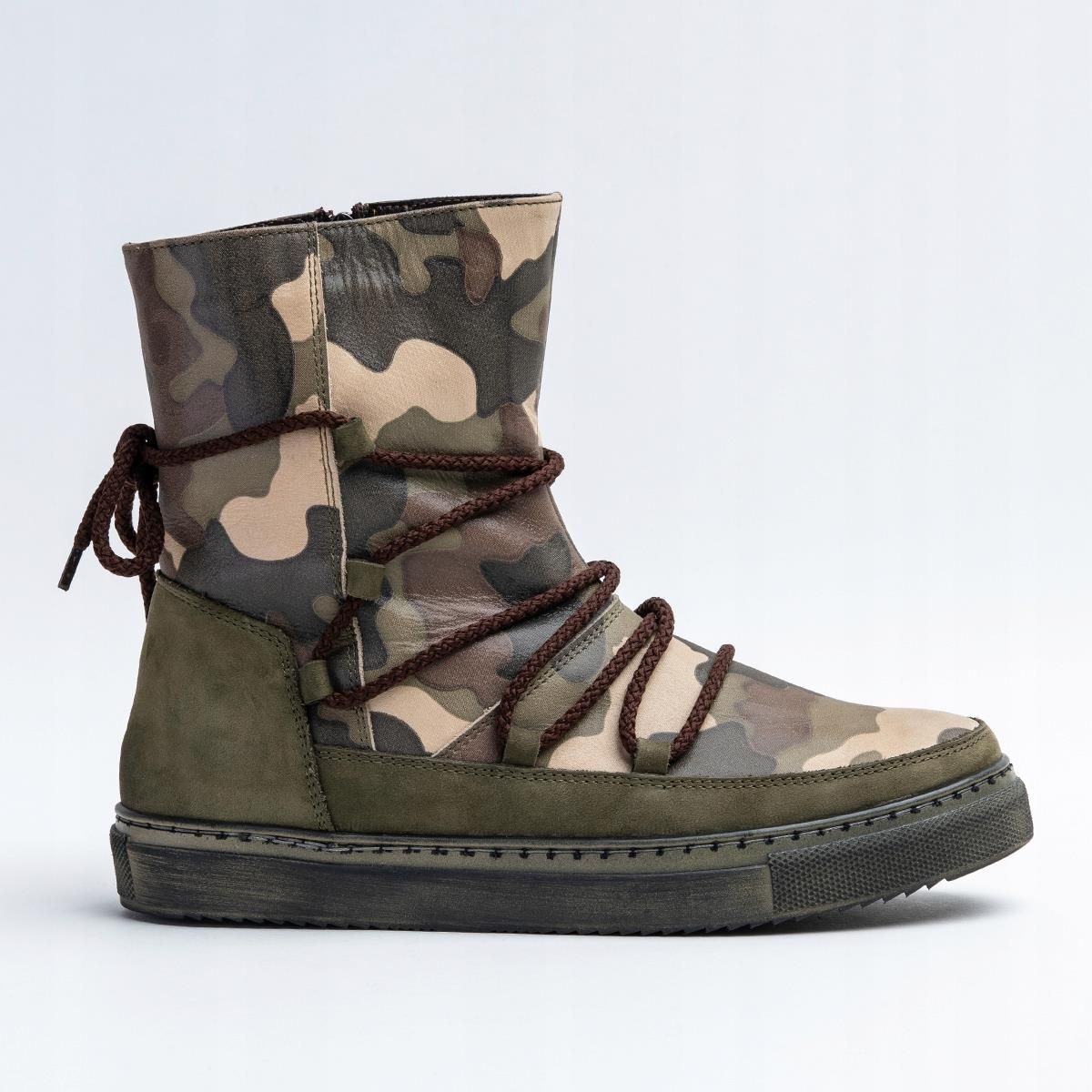 Botki ocieplane Skórzane lekkie Suwak moro Imunzi - Ceny i opinie ...