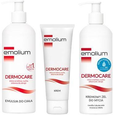 EMOLIUM DERMOCARE Emulsja do ciała, 400 ml + EMOLIUM DERMOCARE Krem, 75 ...
