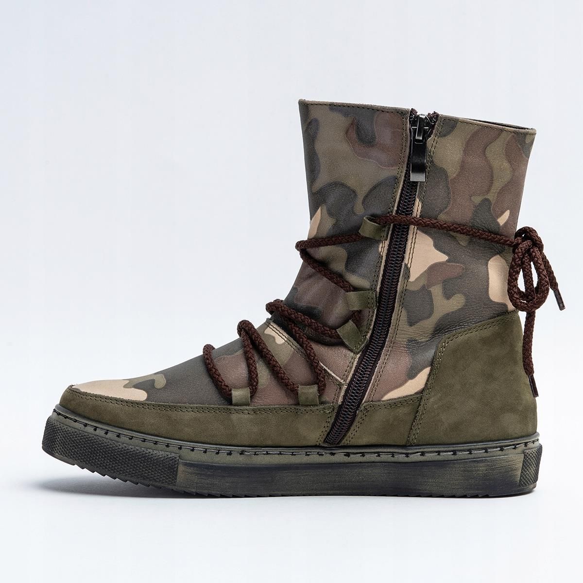 Botki ocieplane Skórzane lekkie Suwak moro Imunzi - Ceny i opinie ...