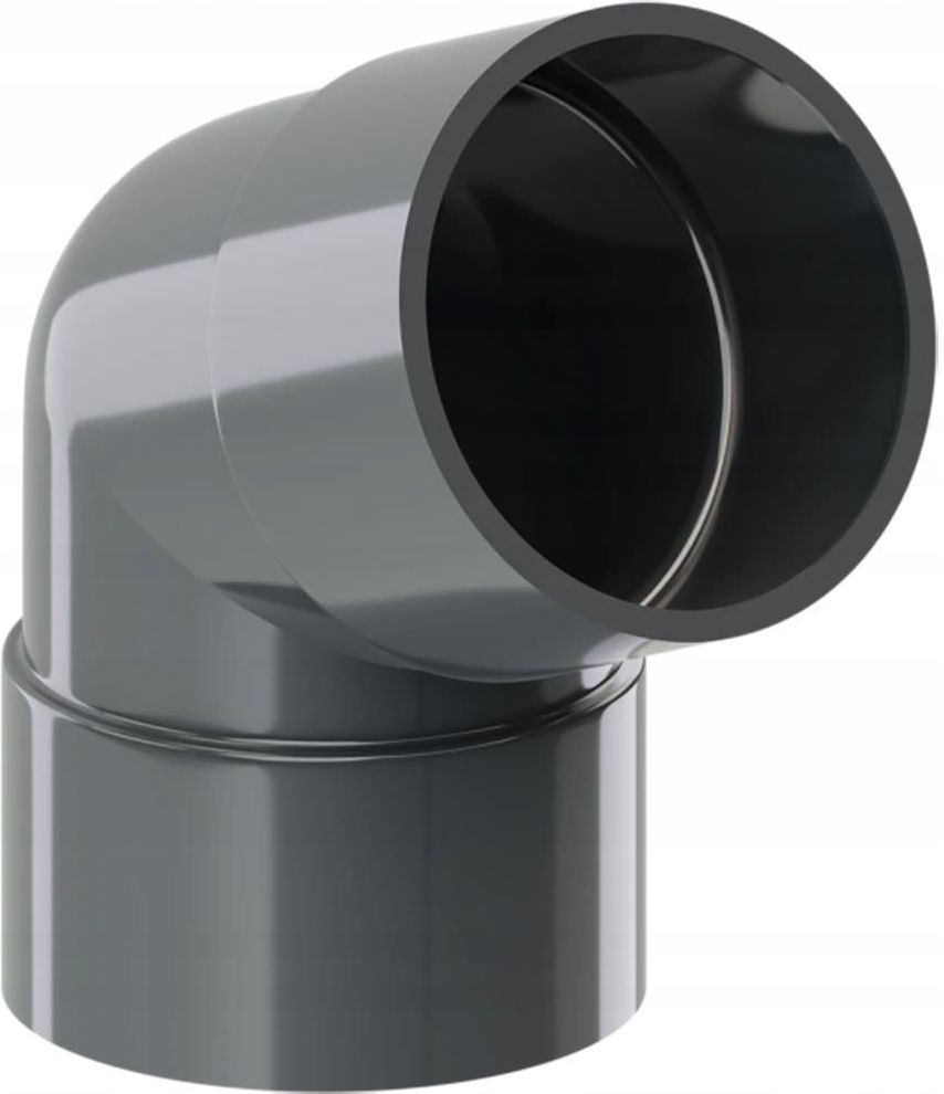 Rynna KOLANKO RURY PVC 90,5Ø/67,5° SYSTEM RYNNOWY 130/90 GRAFIT ...