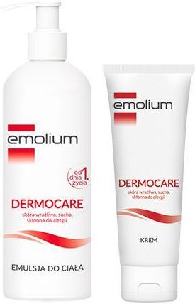 Emolium Dermocare Emulsja Do Ciała 400 Ml + Emolium Dermocare Krem 75 ...