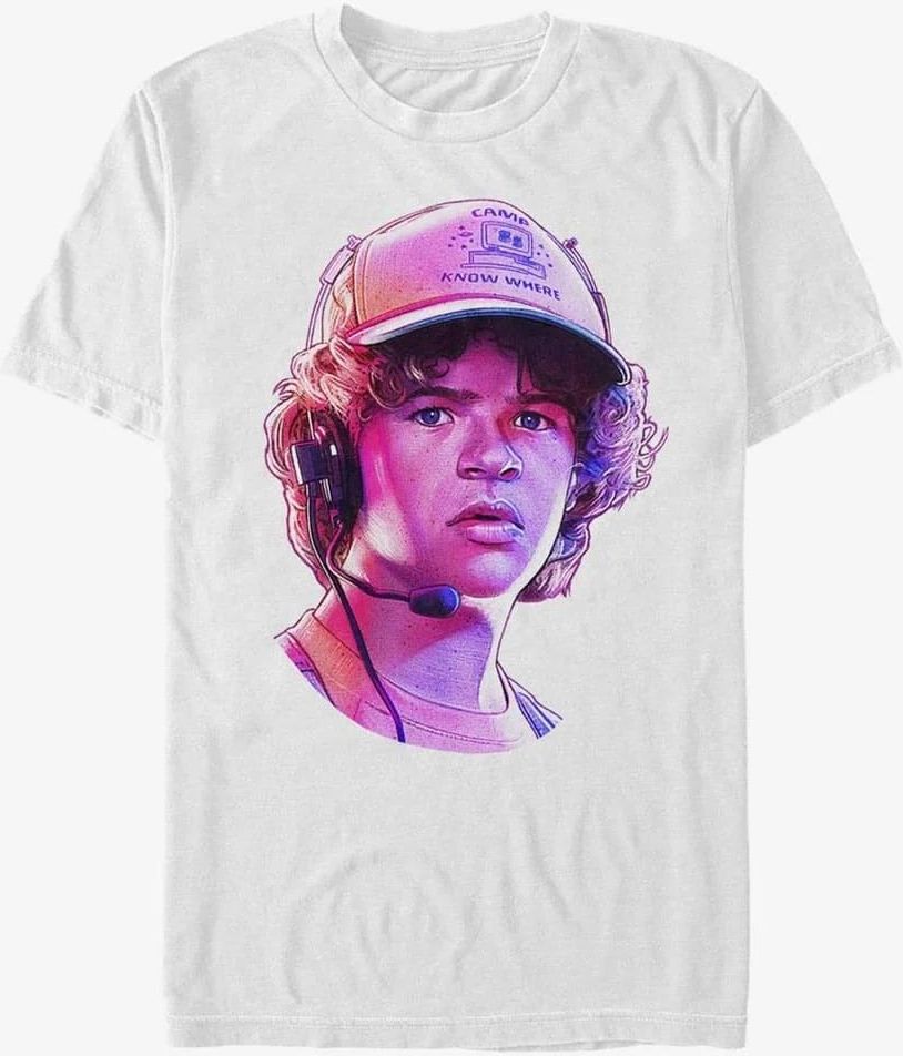 Queens Netflix Stranger Things - Dusty Big Face Men's T-Shirt White ...