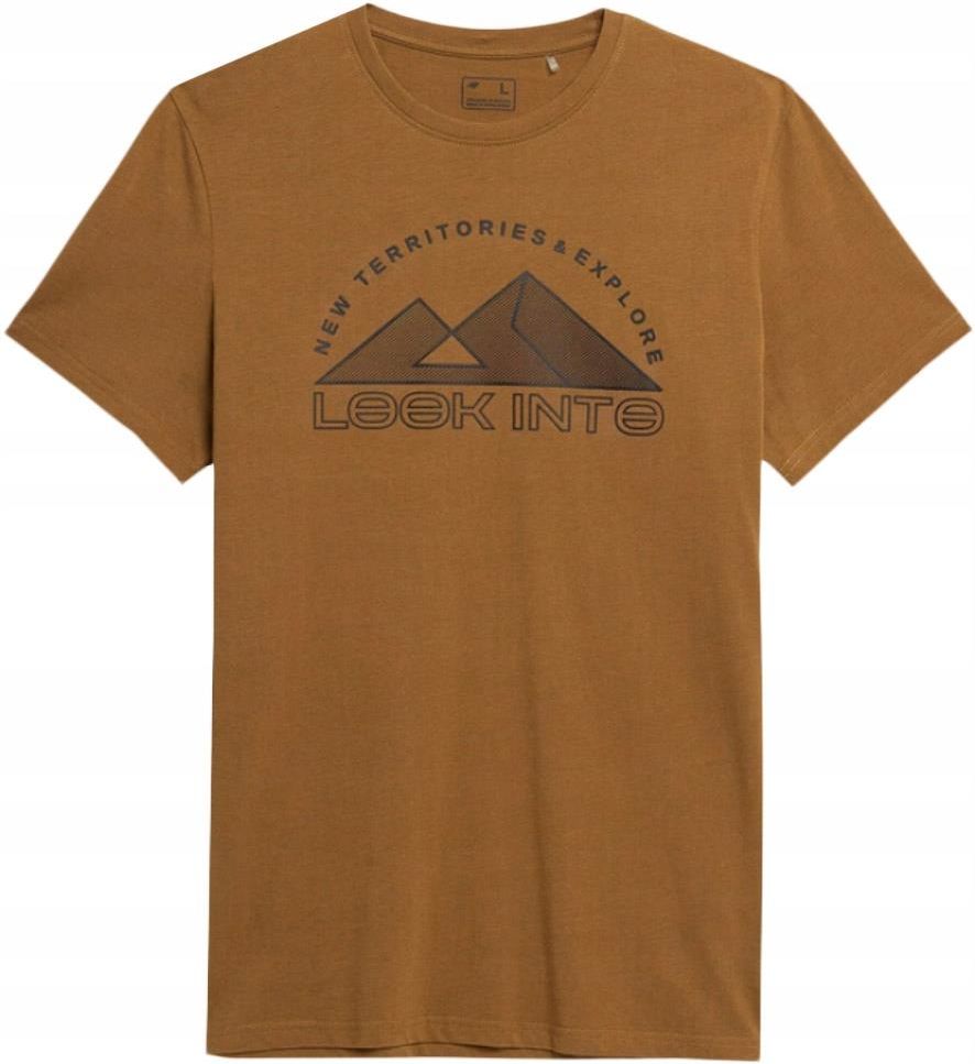 4F T-shirt Koszulka TTSHM484 Brąz M - Ceny i opinie - Ceneo.pl