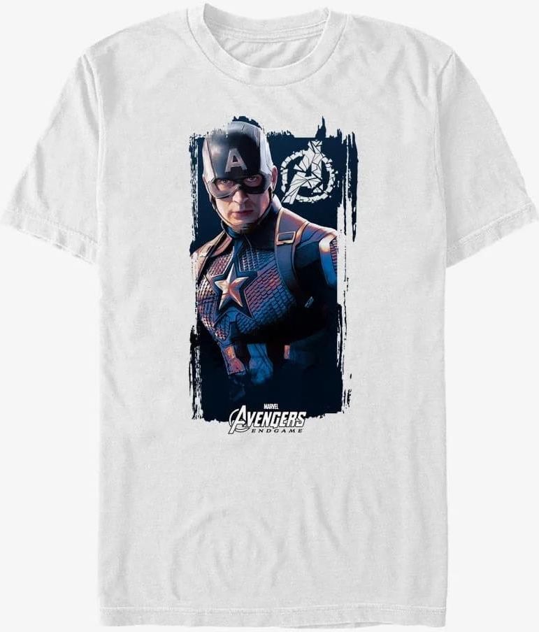 Queens Marvel Avengers: Endgame - Cap Banner Unisex T-Shirt White ...