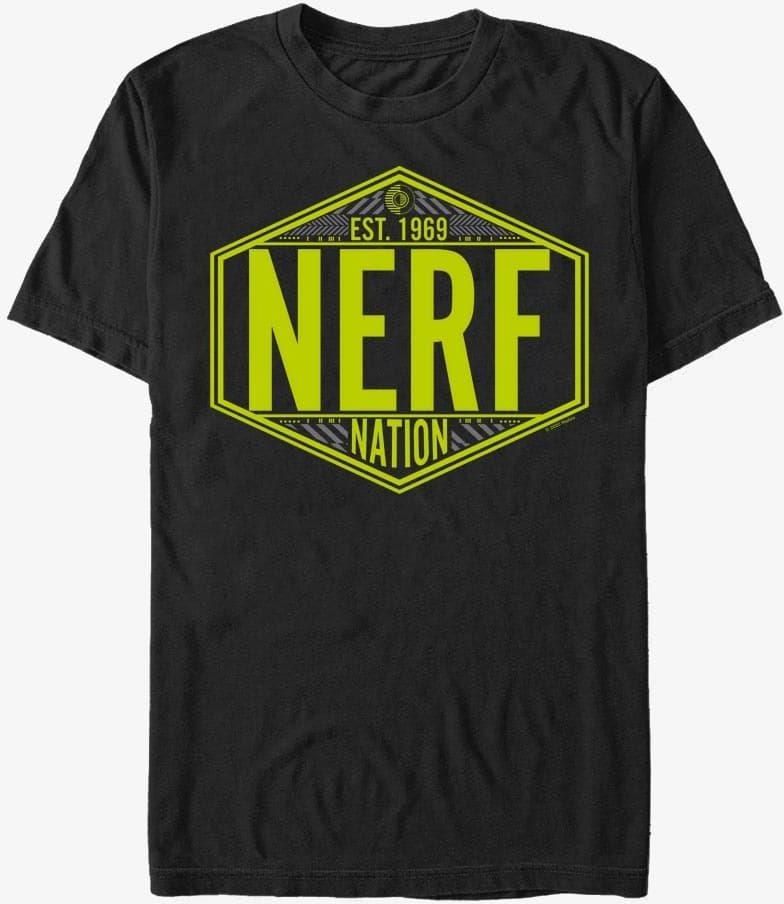 Queens Hasbro Vault Nerf - Nerf Nation Badge Unisex T-Shirt Black ...