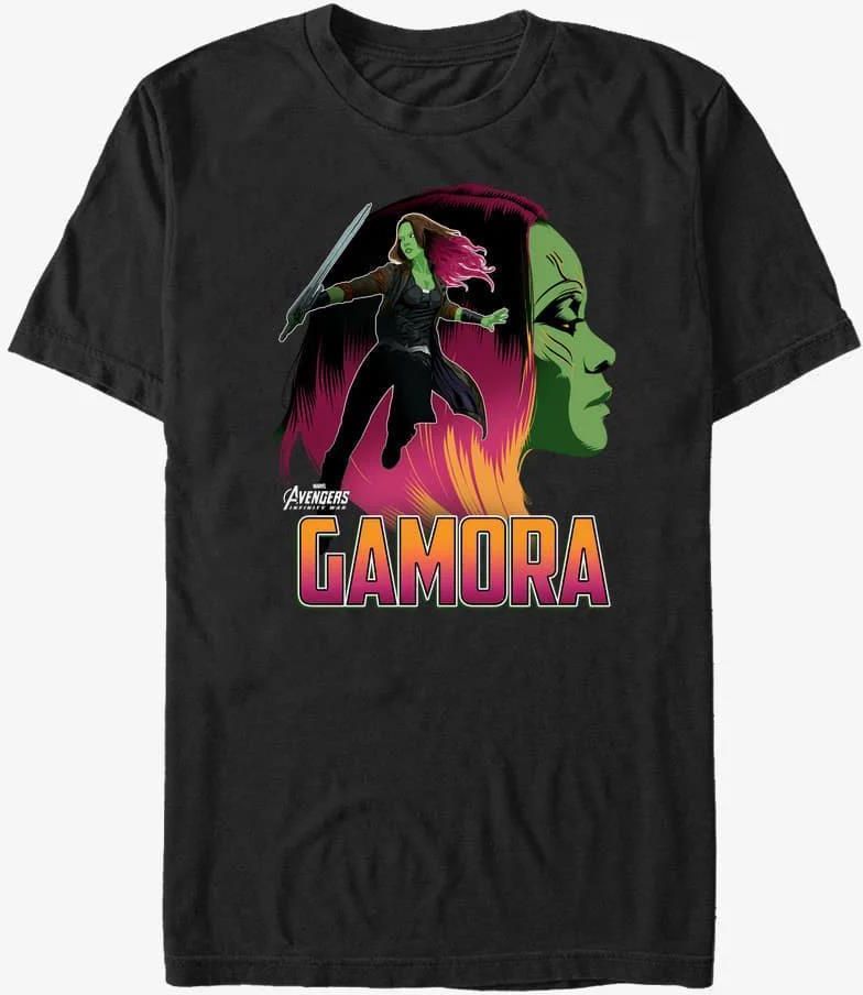 Queens Marvel Avengers: Infinity War - Gamora Sil Unisex T-Shirt Black ...