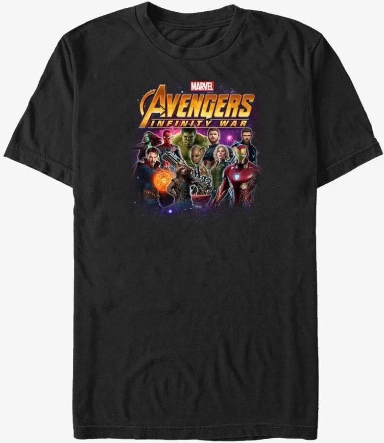 Queens Marvel Avengers: Infinity War - Group Shot Unisex T-Shirt Black ...