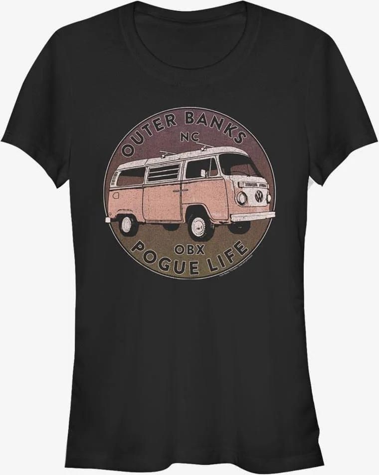 Queens Netflix Outer Banks - Van Life Women's T-Shirt Black - Ceny i ...