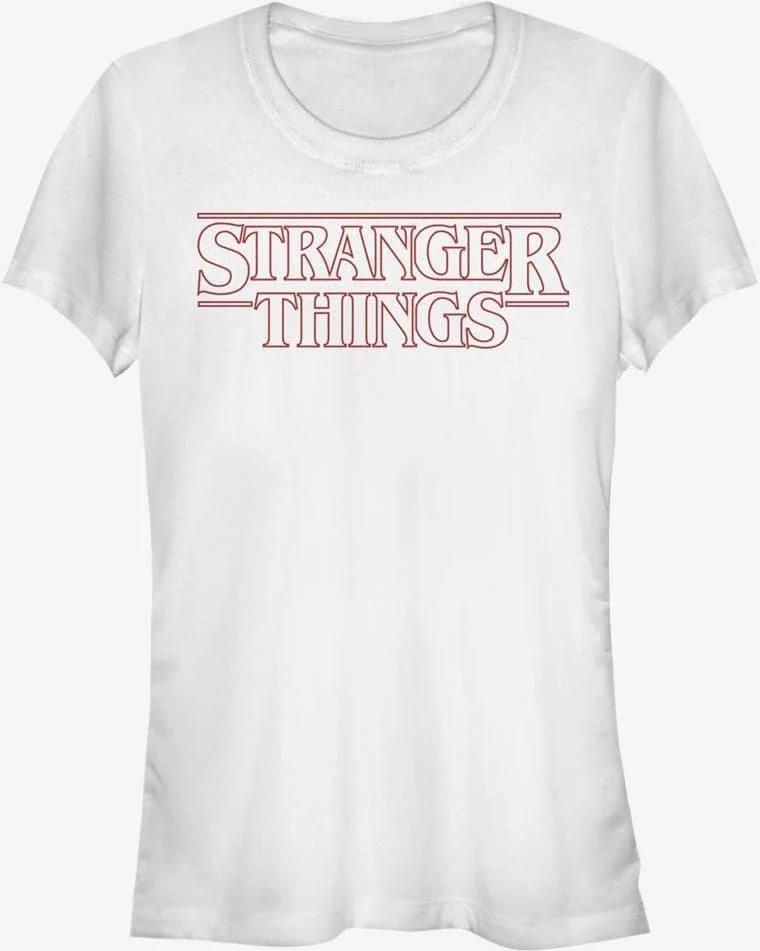 Queens Netflix Stranger Things - Stranger Red Outline Logo Women's T ...
