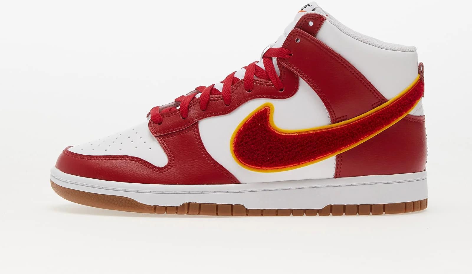 Nike Dunk High Retro White/ Gym Red-Yellow Ochre-Gum Med Brown - Ceny i ...