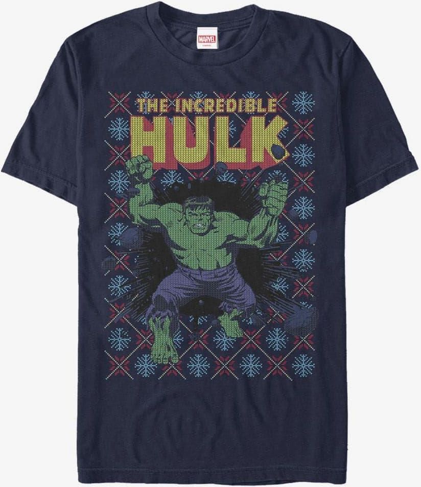 Queens Marvel Avengers Classic - Hulk Smash Sweater Unisex T-Shirt Navy ...