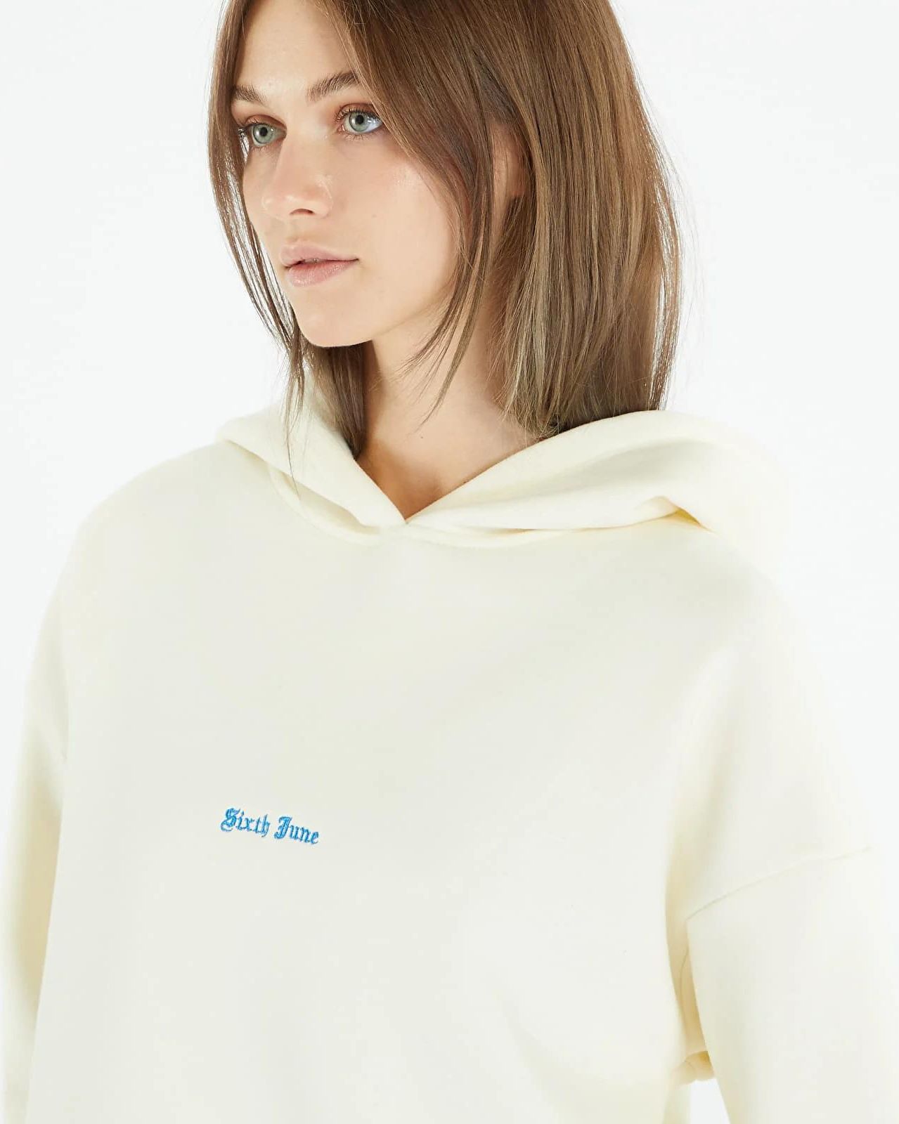 Sixth June Gothic Embroidery Hoodie Off White - Ceny i opinie - Ceneo.pl