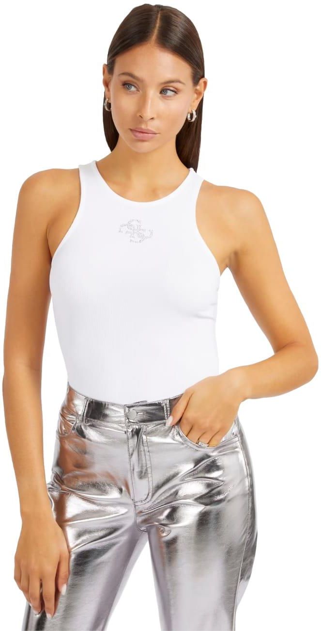 BIAŁY DAMSKI TOP GUESS W4RP43KAZH2-G011 (L) - Ceny i opinie - Ceneo.pl