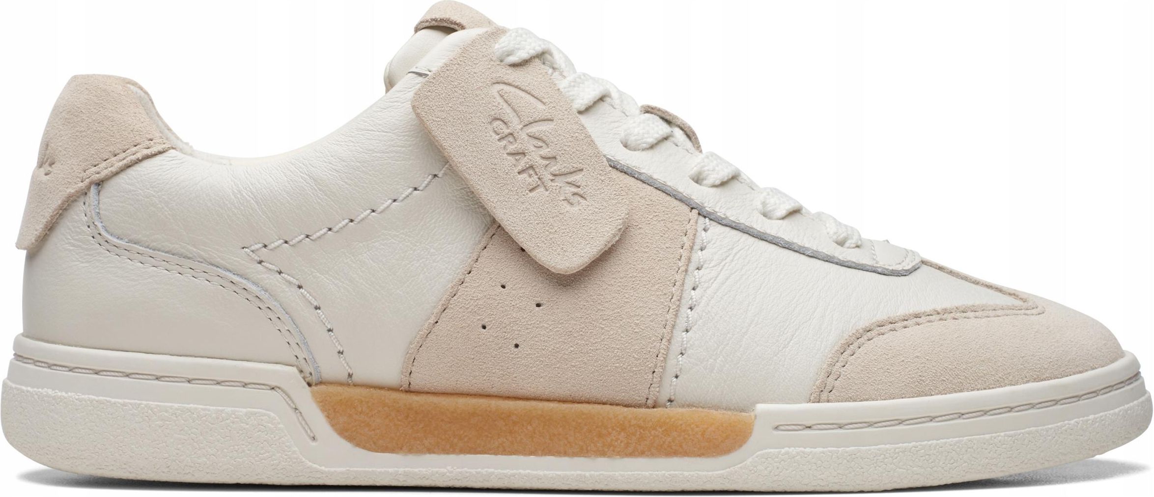 Trampki skórzane Clarks Craft Match Lo białe 38 - Ceny i opinie - Ceneo.pl