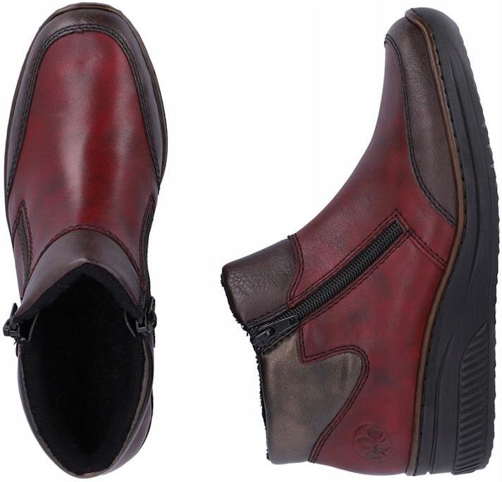 Botki damskie Rieker 44281-35 red bordo r. 37 - Ceny i opinie - Ceneo.pl