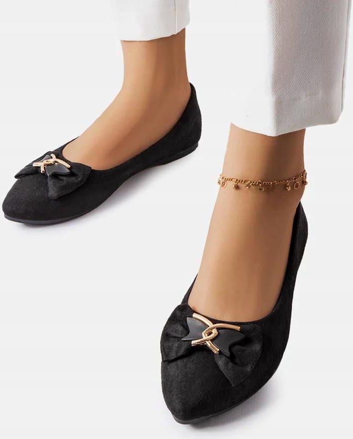 Czarne balerinki zdobione kokardką TS001 37 - Ceny i opinie - Ceneo.pl