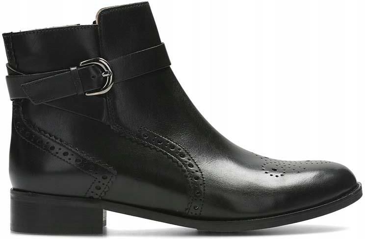 Botki Clarks Netley Olivia czarne skórzane 37 - Ceny i opinie - Ceneo.pl
