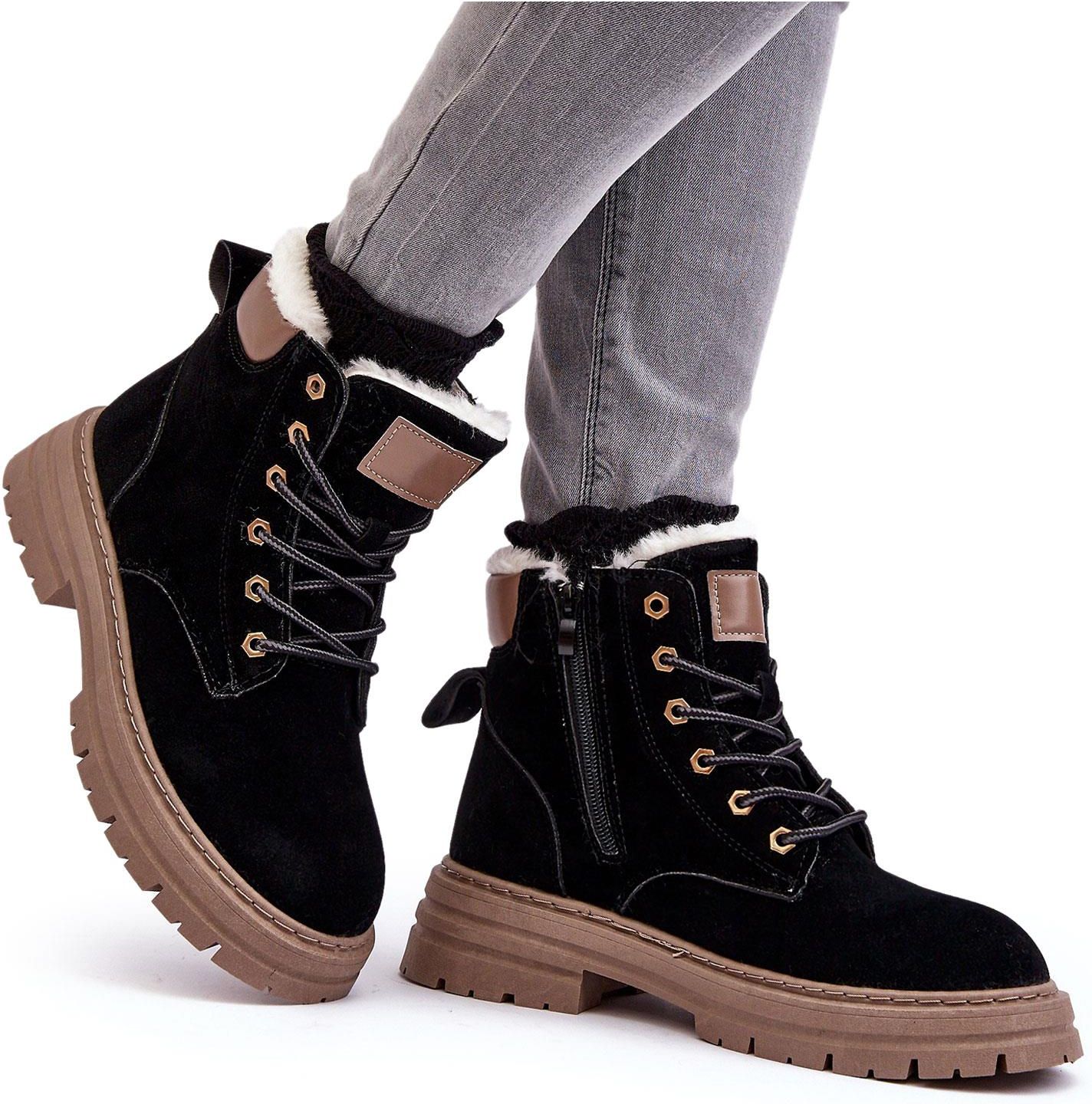 Trapery Damskie Ocieplane Futerkiem Czarne 37 - Ceny i opinie - Ceneo.pl