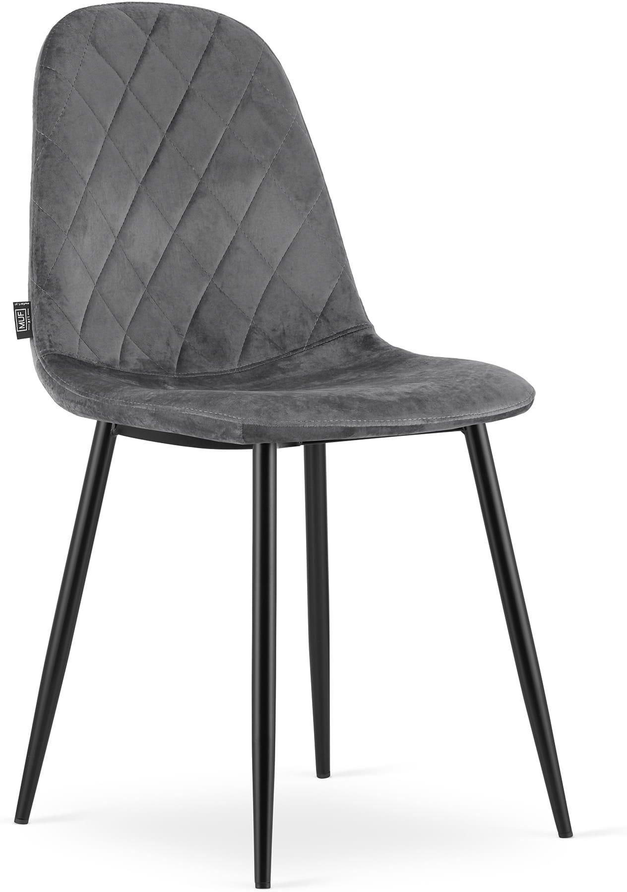 Outlet dla domu Produkt z Outletu: Krzesło Asti Ciemny Szary Aksamit X ...