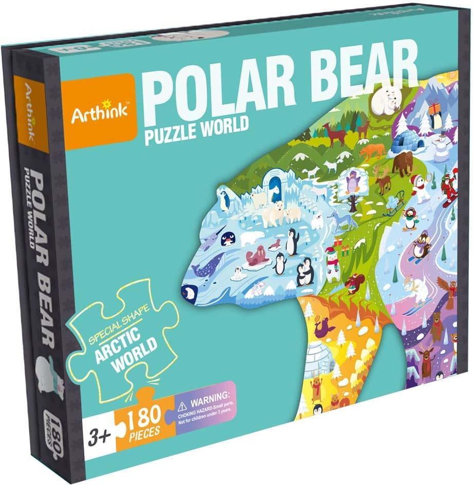 Habarri Arthink Puzzle Edukacyjne Duże Miś Polarny Zwierzęta 180El ...