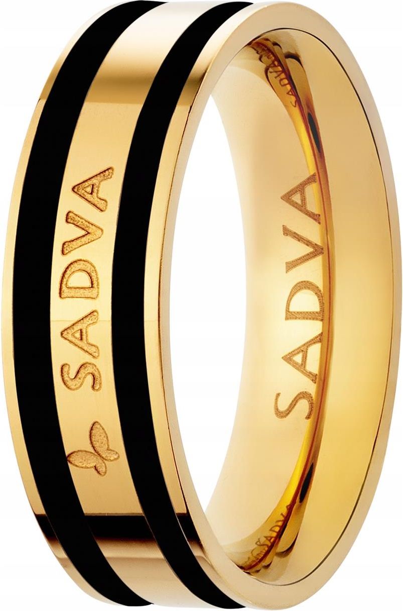 Pierścionek stal szlachetna emalia Black 22 Sadva - Ceny i opinie ...