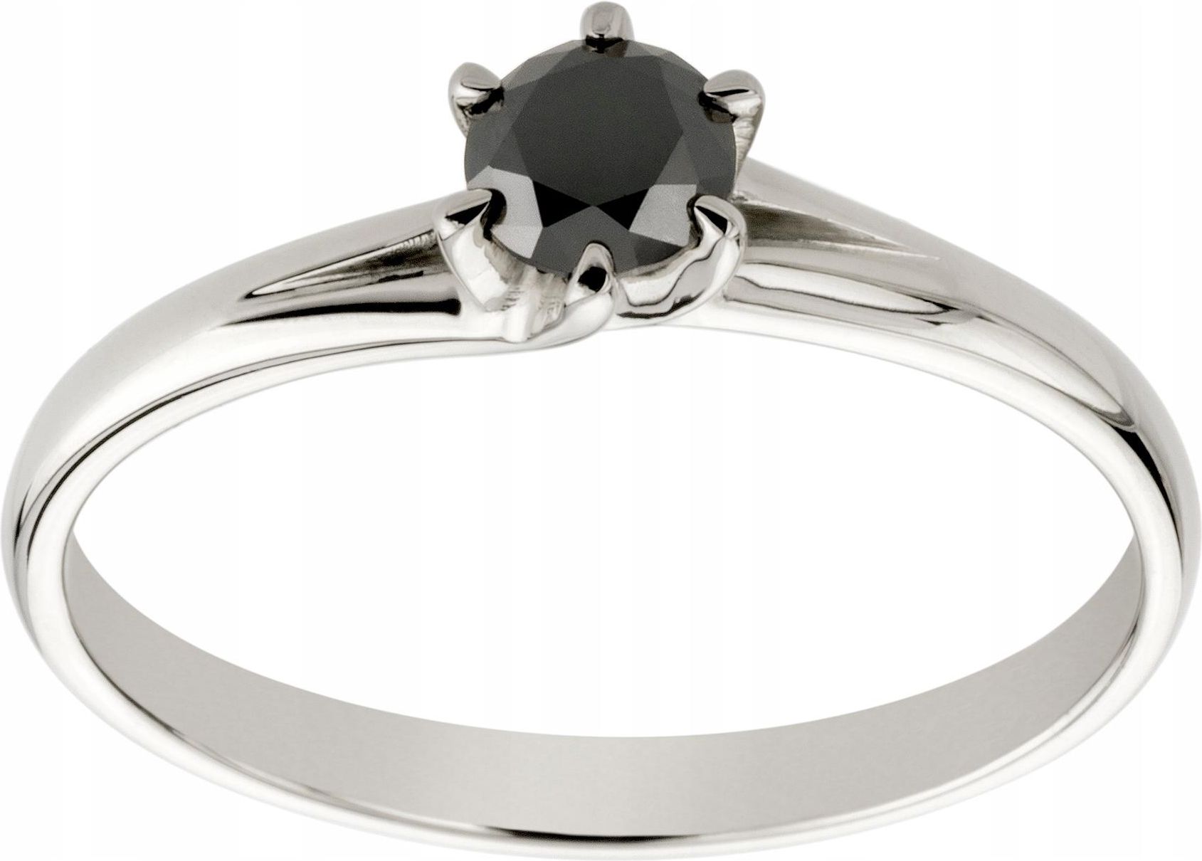 Pierścionek Białe Złoto 585 Czarny Brylant 0.32ct - Ceny i opinie ...