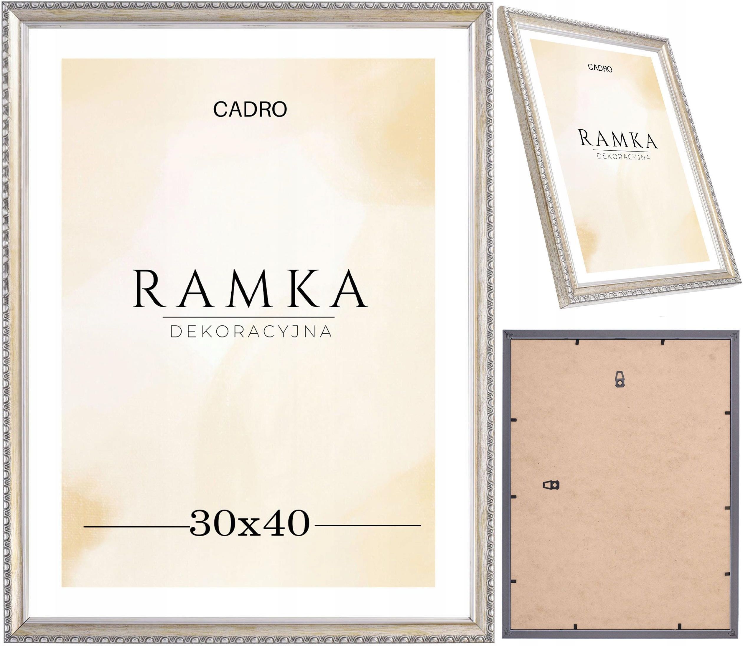 Ramka tradycyjna Cadro Ramka 30X40 Ramki Na Zdjęcia Srebrna Rama Do ...
