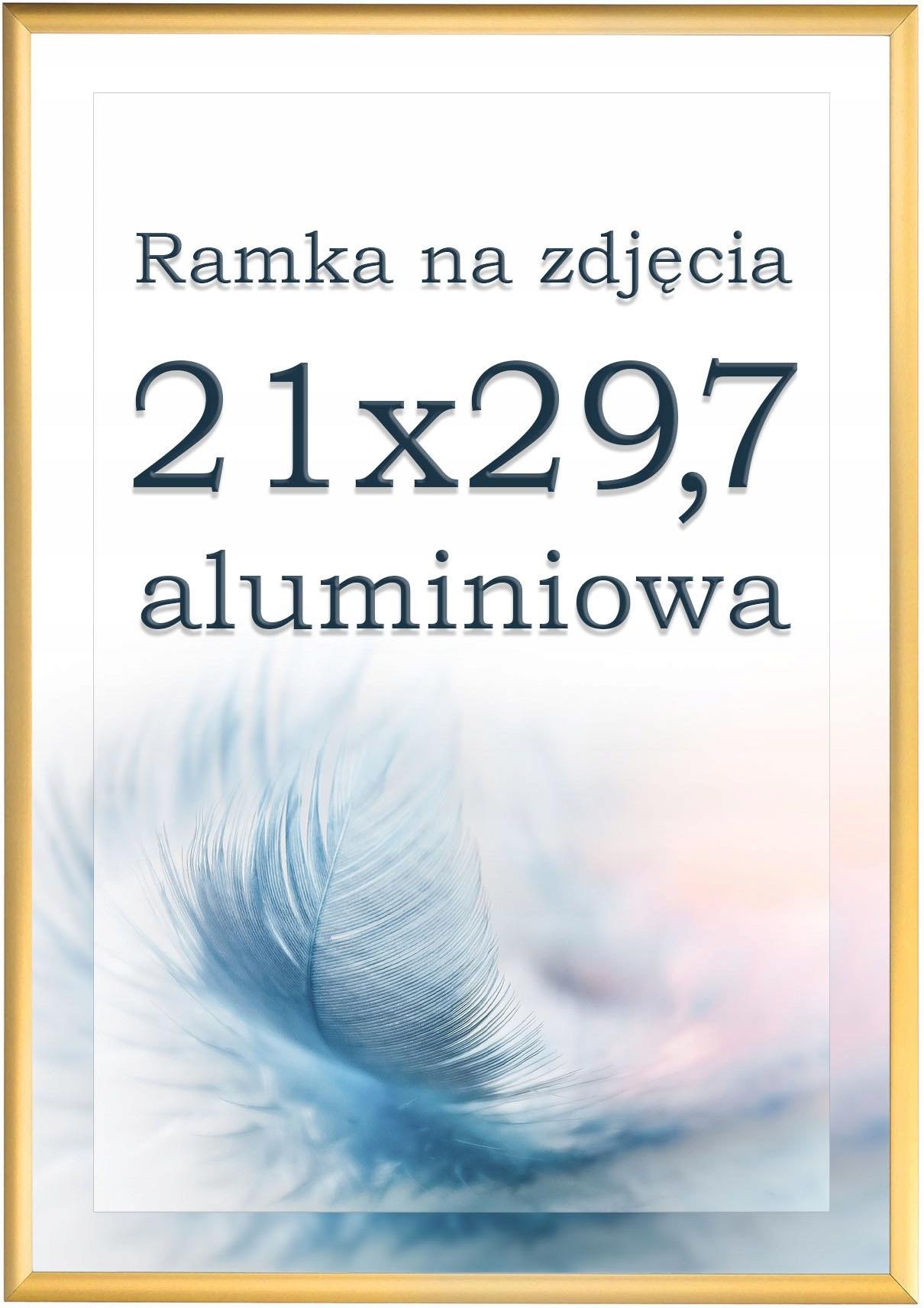 Ramka tradycyjna Foto Ramka A4 Ramki Na Zdjęcia 21X30 Aluminiowa Złota ...
