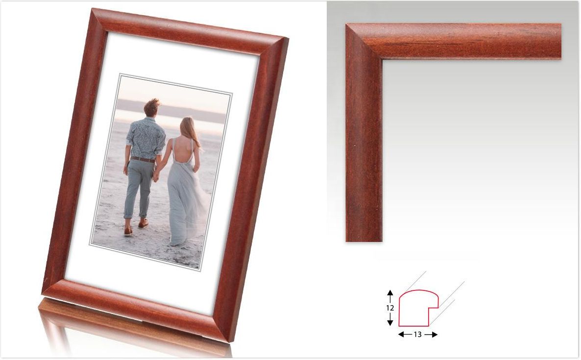 Ramka tradycyjna Galeria Ramek Drewniana Mahoń Rama B6 13X18 Cm - Ceny ...