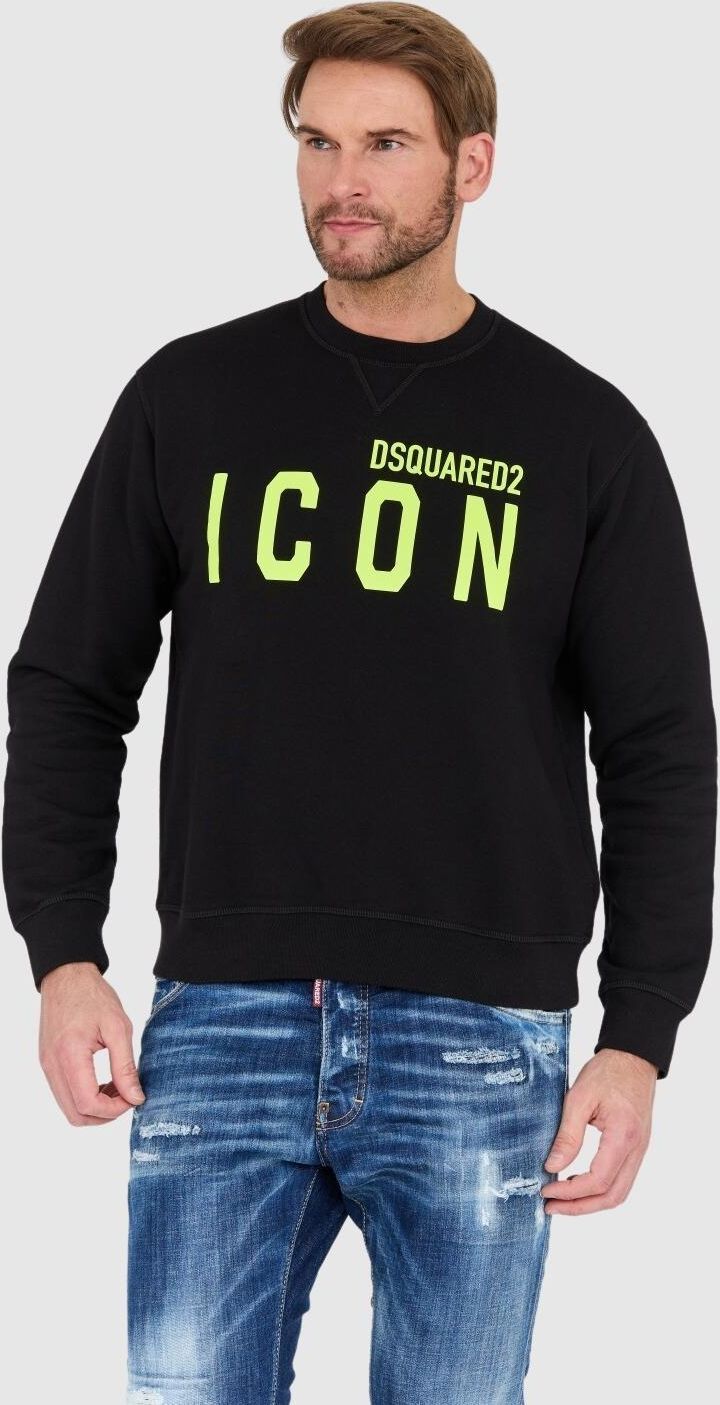 DSQUARED2 Czarna bluza z neonowym logo Icon L - Ceny i opinie - Ceneo.pl