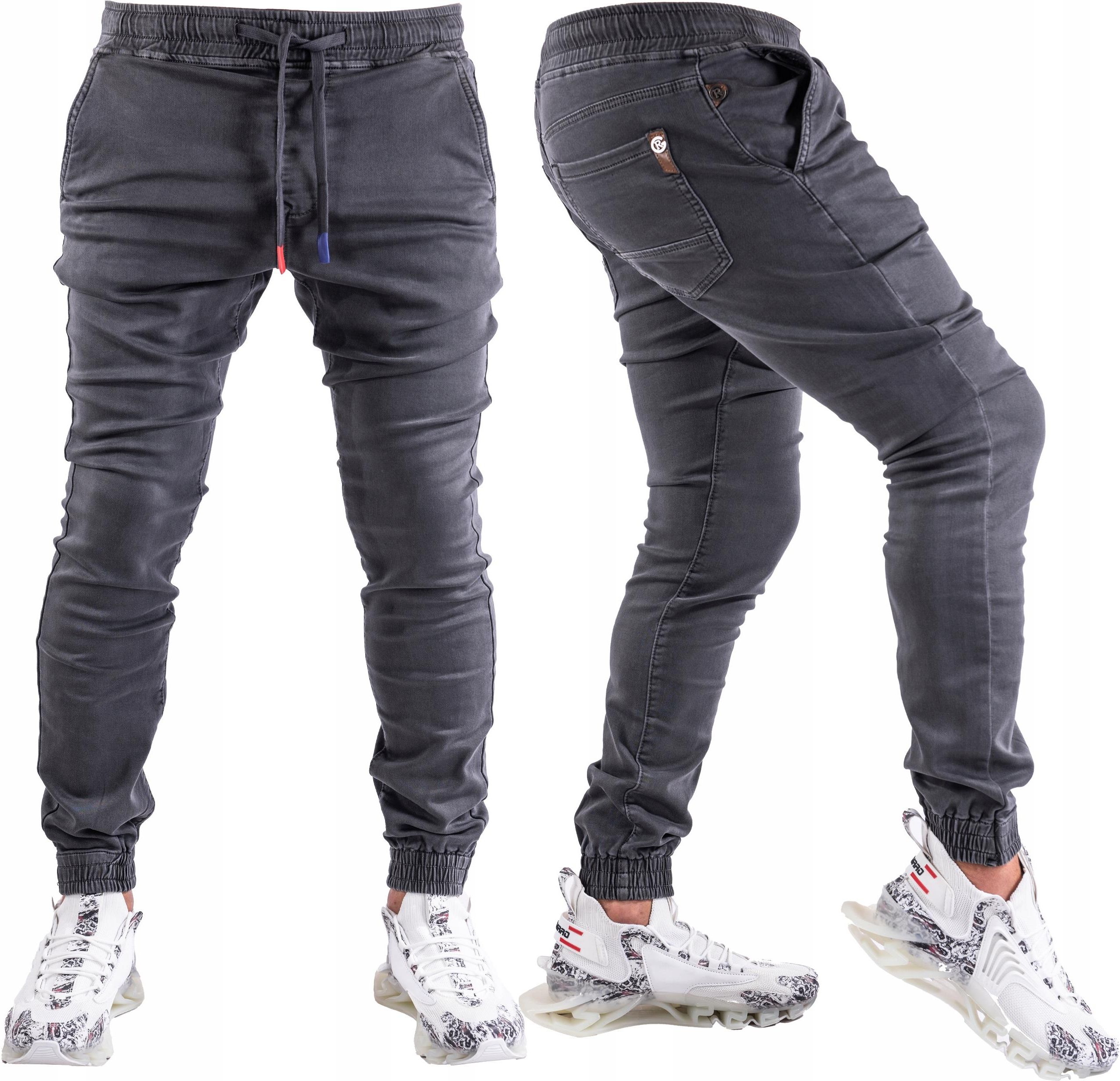 Spodnie męskie joggery Premium Szare Misade R.34 - Ceny i opinie - Ceneo.pl